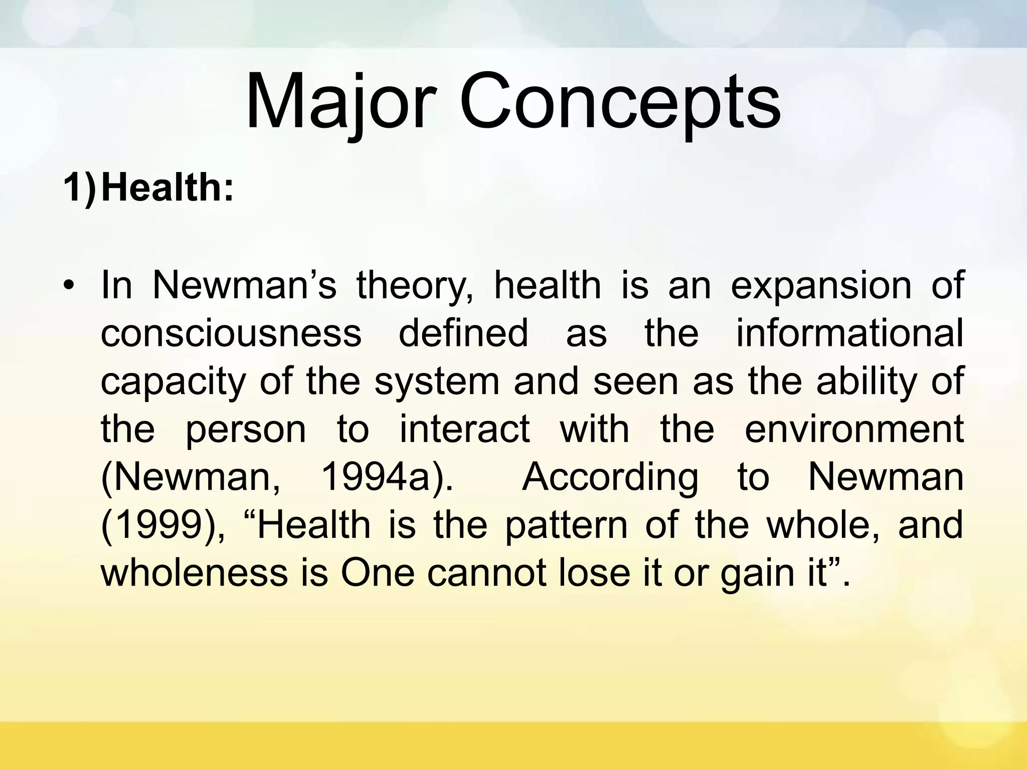 Newman’s theory of health as expanding consciousness | PPTX