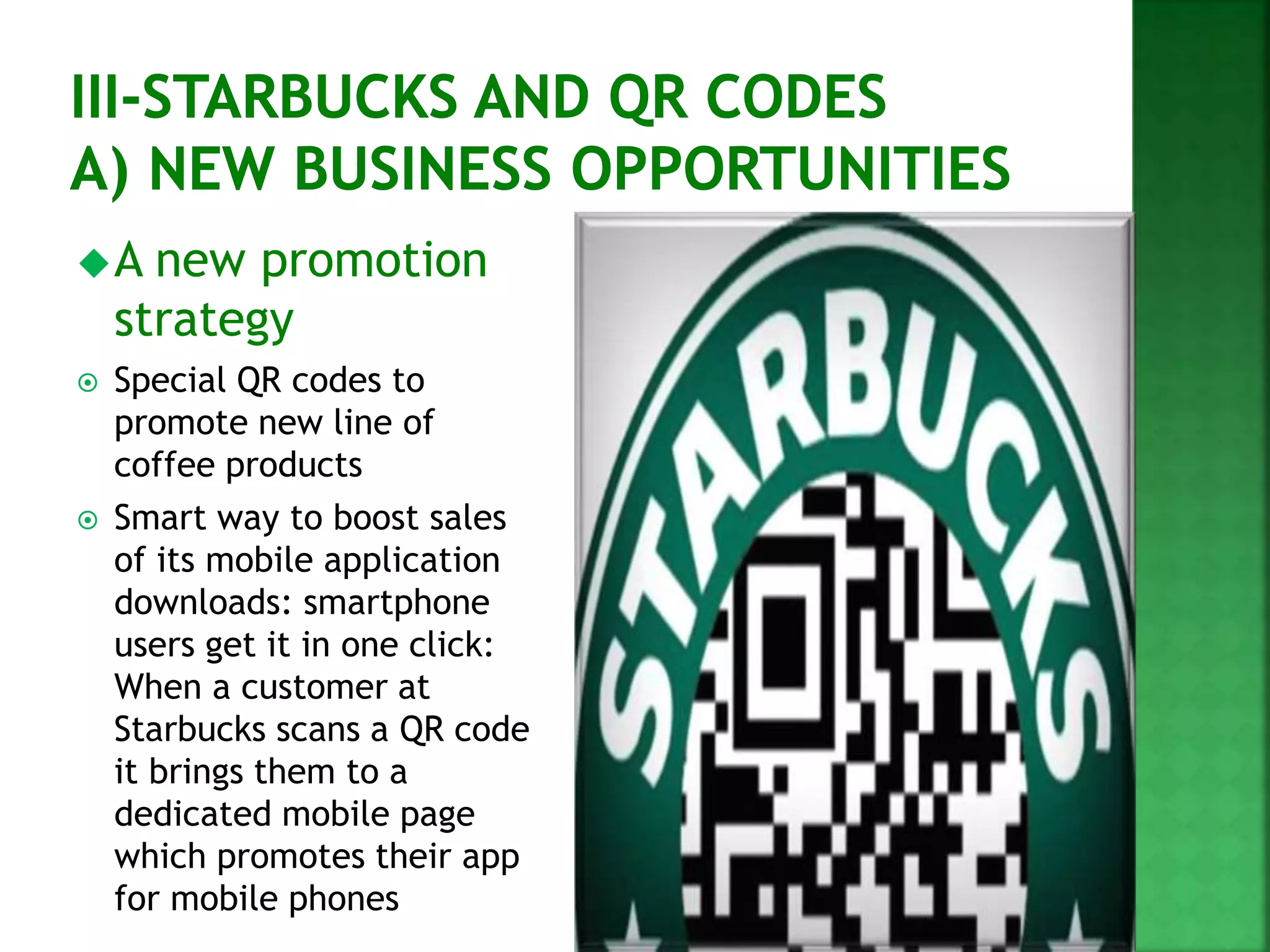 starbucks - QR Codes marketing | PPT