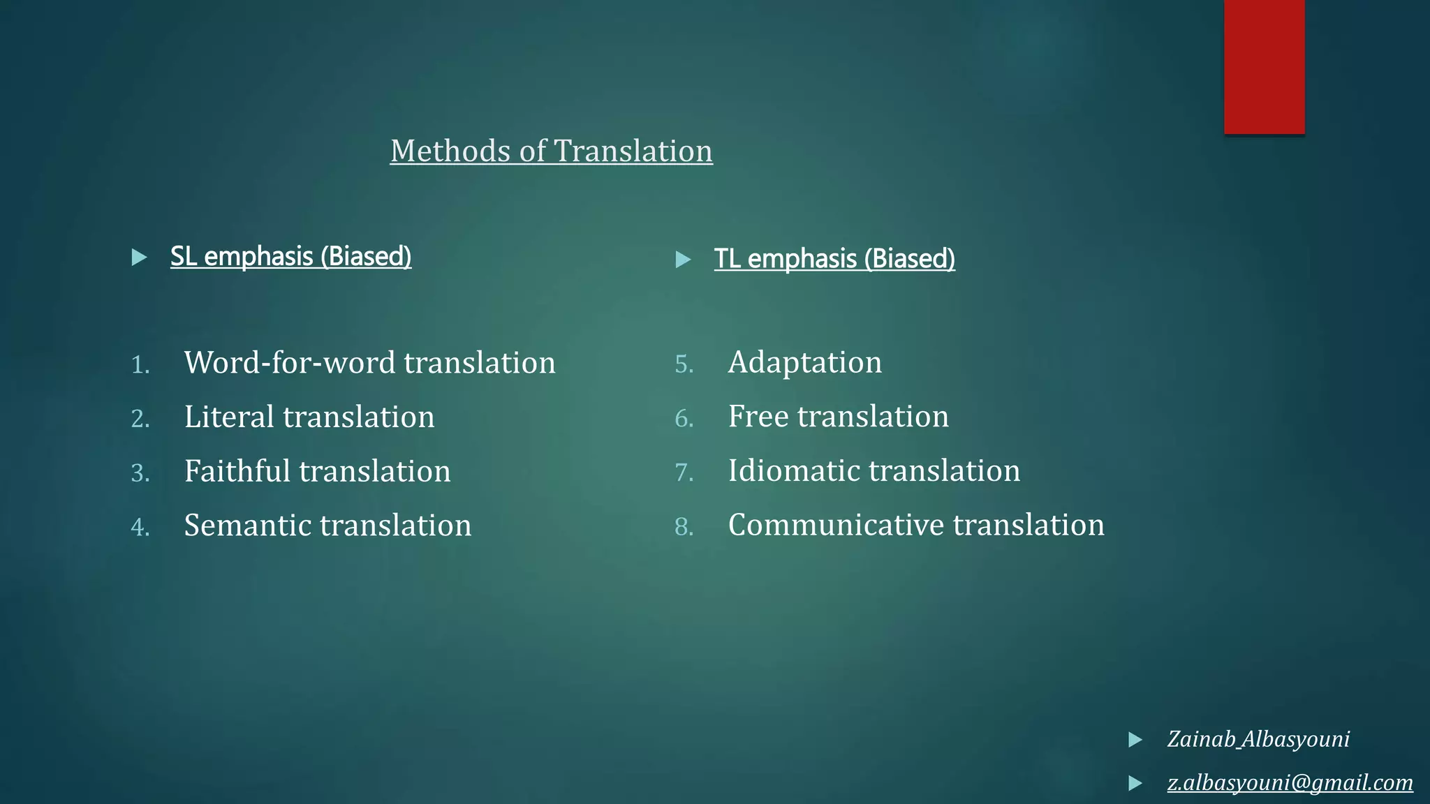 Peter Newmark translation theory | PPSX