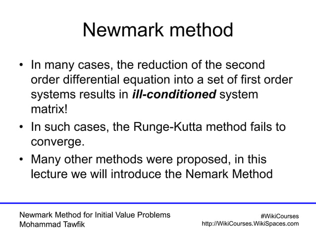 Newmark Time Integration | PPT
