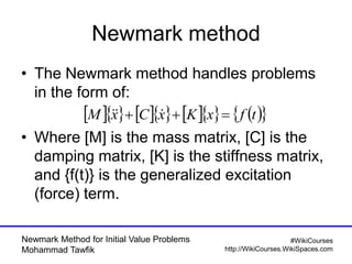 Newmark Time Integration | PDF | Physics | Science