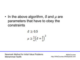 Newmark Time Integration | PDF | Physics | Science