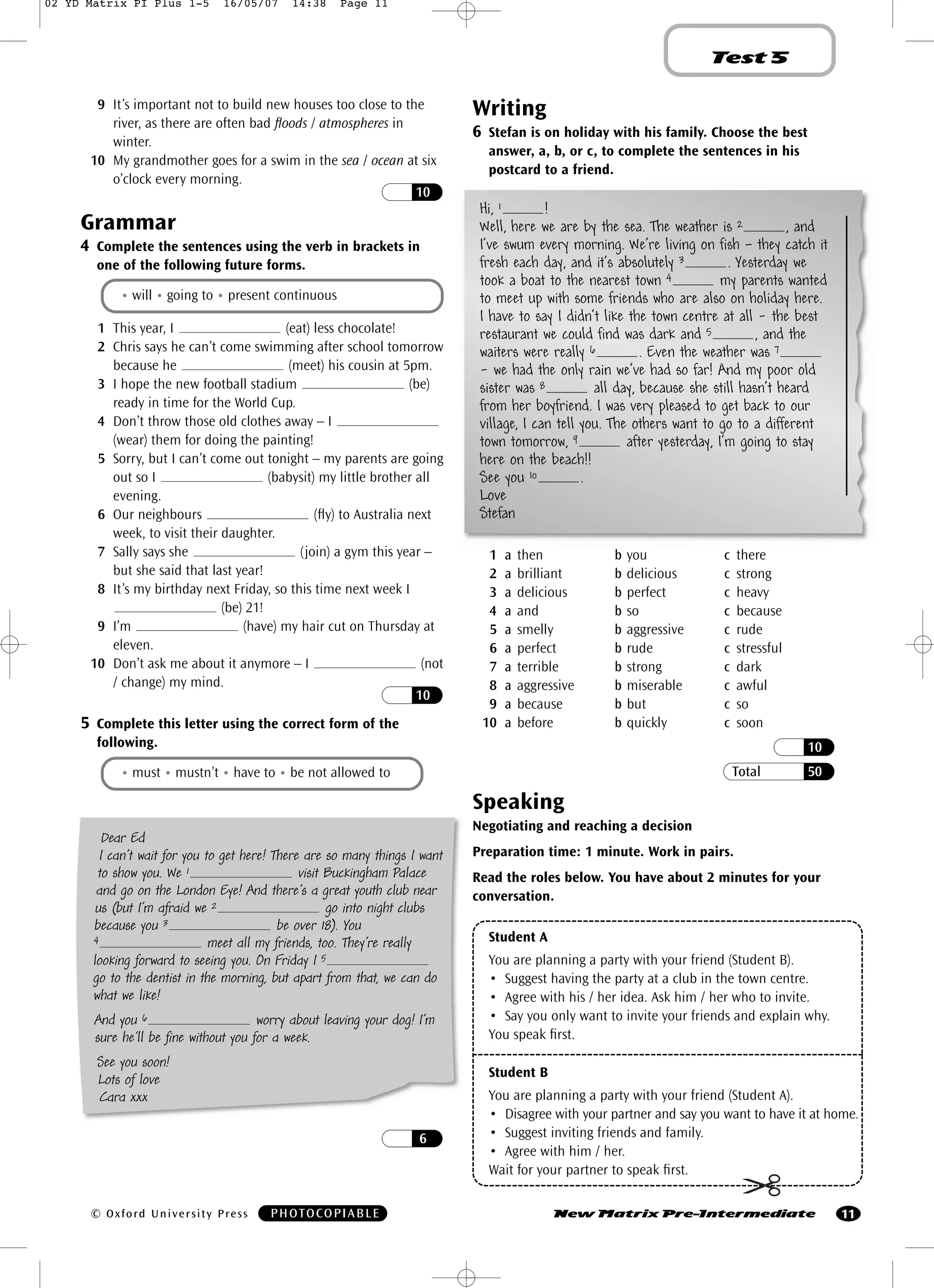 - New Matrix Pre-Intermediate Tests.pdf