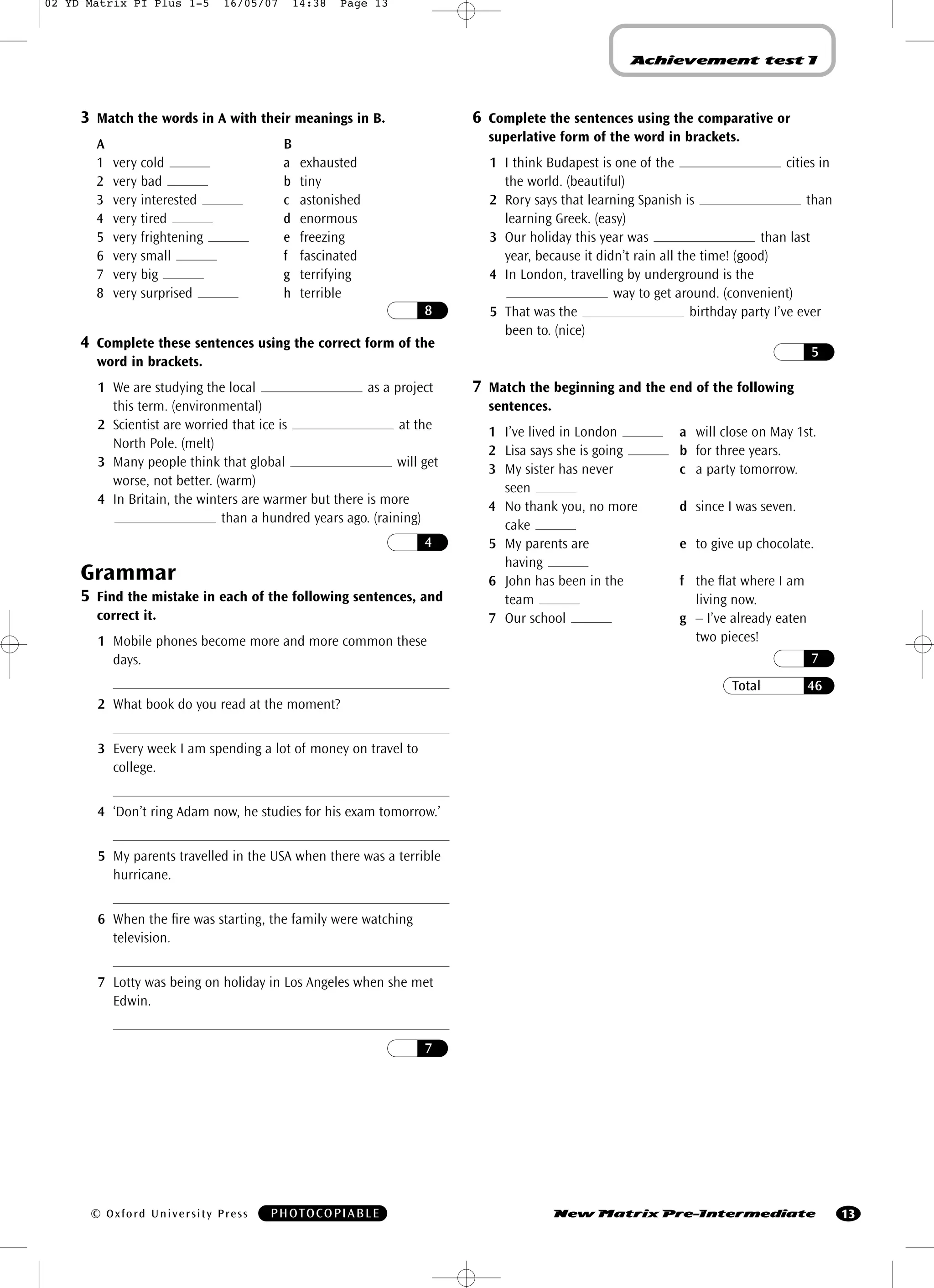 - New Matrix Pre-Intermediate Tests.pdf