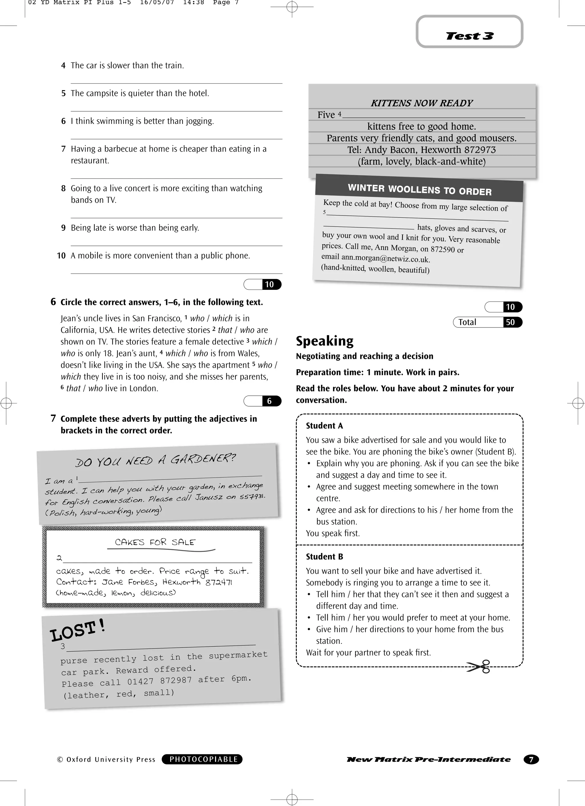 - New Matrix Pre-Intermediate Tests.pdf