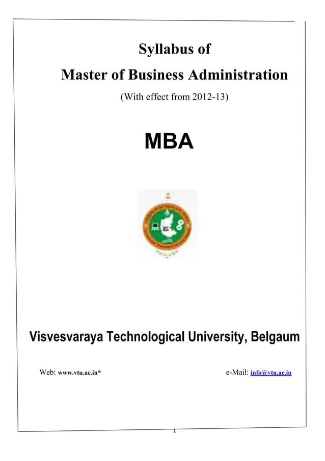 New mba syllabus | PDF