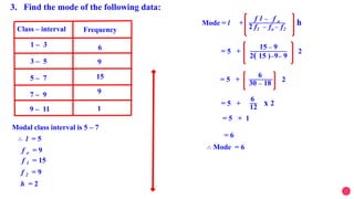 CLASS 10 MEAN MEDIAN MODE | PPTX