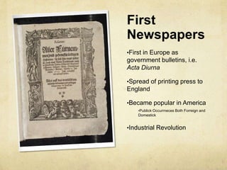 Newspapers and New Media | PPTX