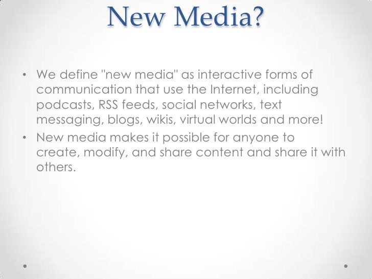 New media and privacy