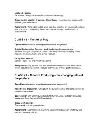 New Media Producing Syllabus Spring 2014 - Building Storyworlds the art ...