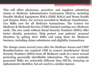 New medicare beneficiary identifiers (mbi) | PPT