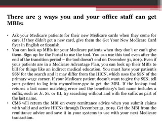New medicare beneficiary identifiers (mbi) | PPT