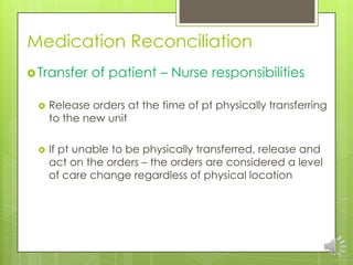 Medication Reconciliation Education | PPTX