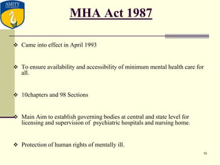 New mental health act tanu ppt | PPTX