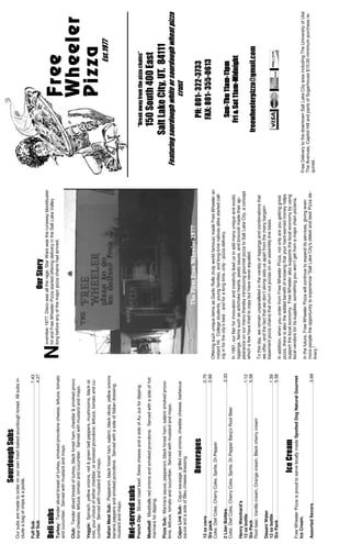 Free Wheeler Menu | PDF | Vegetarian Diets | Food & Drink