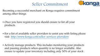 New Merchant Orientation on Konga Mall | PPT