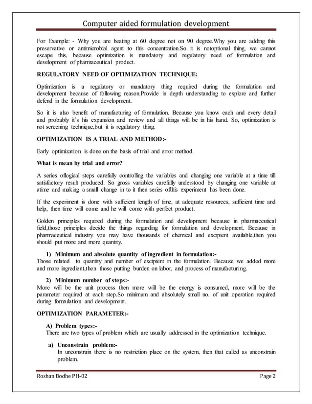 COMPUTER AIDED FORMULATION DESIGN EXPERT SOFTWARE CASE STUDY | PDF