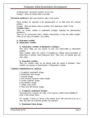 COMPUTER AIDED FORMULATION DESIGN EXPERT SOFTWARE CASE STUDY | DOCX