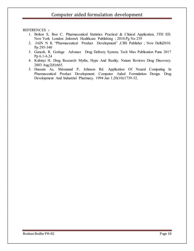 COMPUTER AIDED FORMULATION DESIGN EXPERT SOFTWARE CASE STUDY | PDF