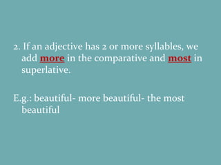 Comparative and superlative adjectives | PPT