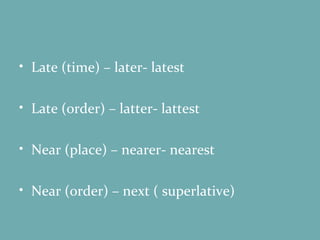 Comparative and superlative adjectives | PPT