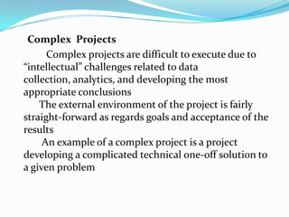 Types and dimensions of project | PPTX