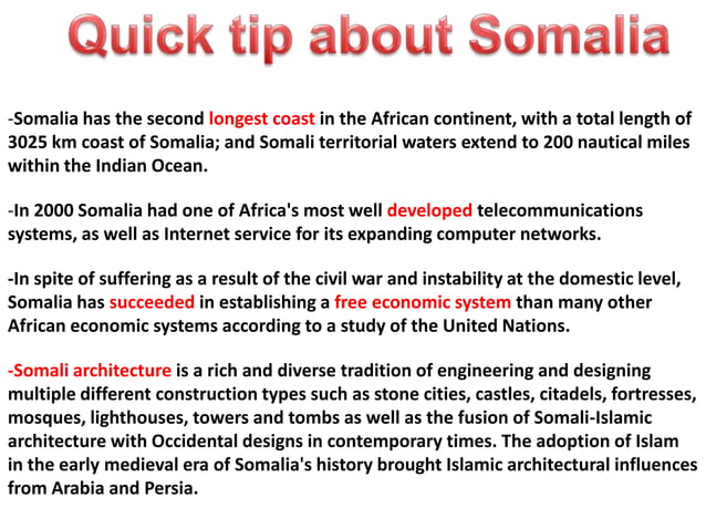 Presentation about Somalia | PPT | Free Download