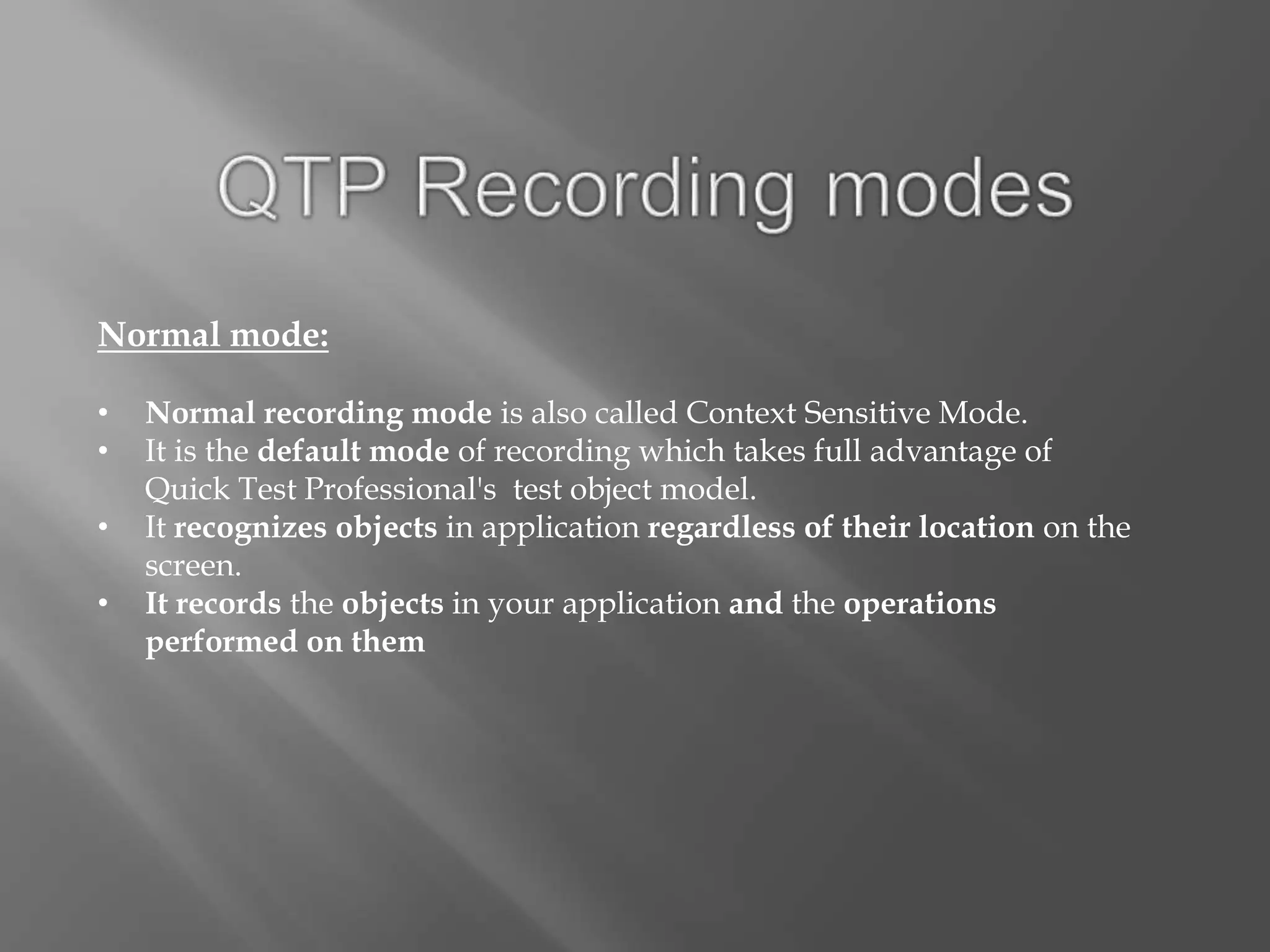 QTP Presentation | PPTX