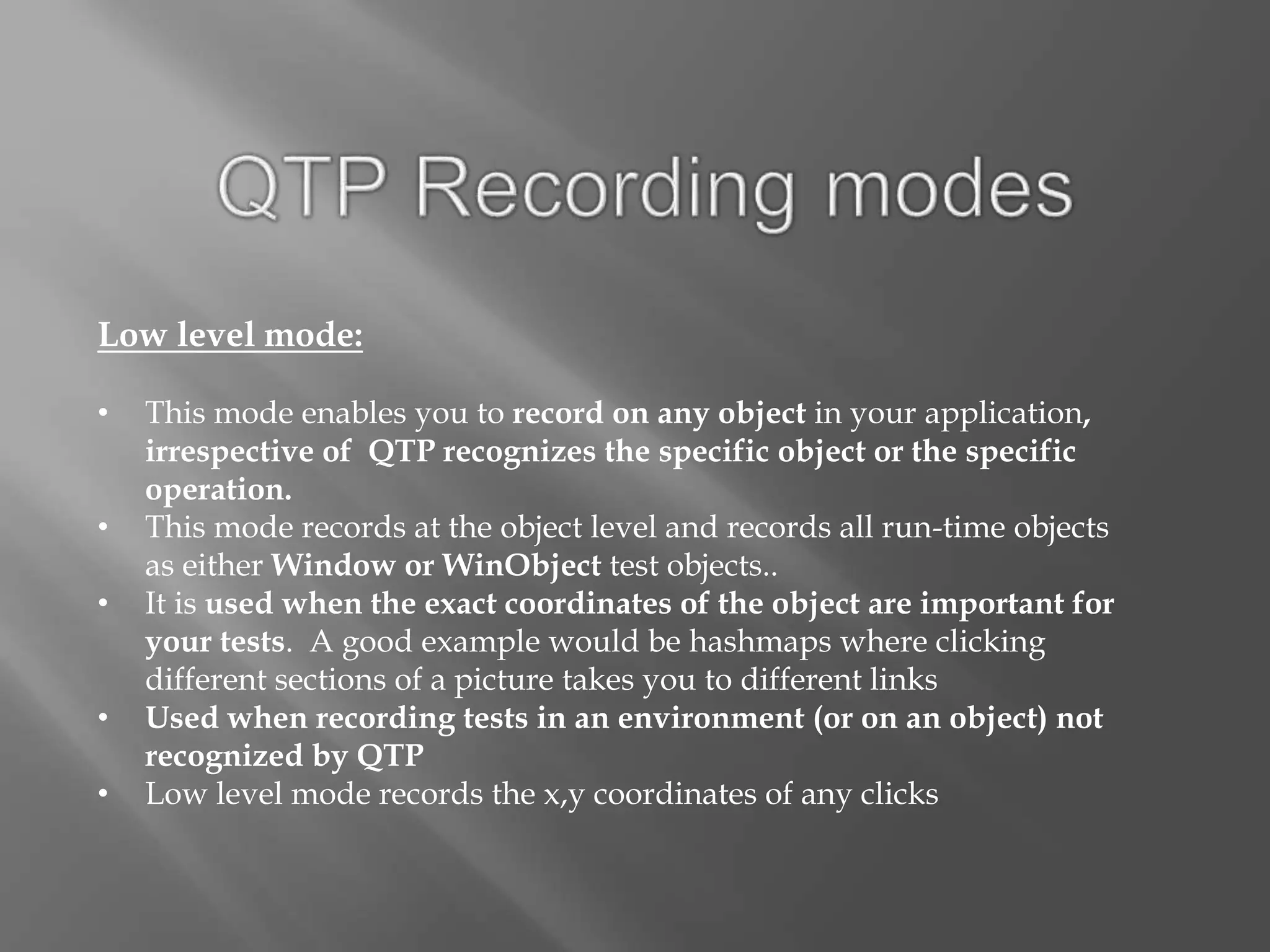 QTP Presentation | PPTX
