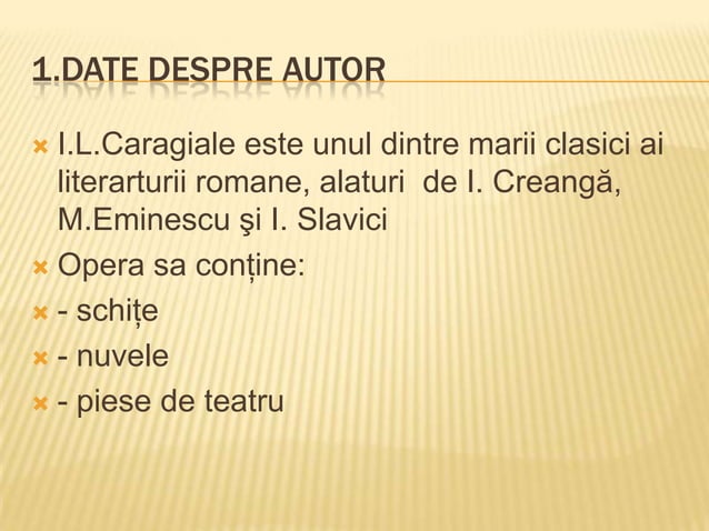 Doua loturi , de I.L.Cargiale | PPTX