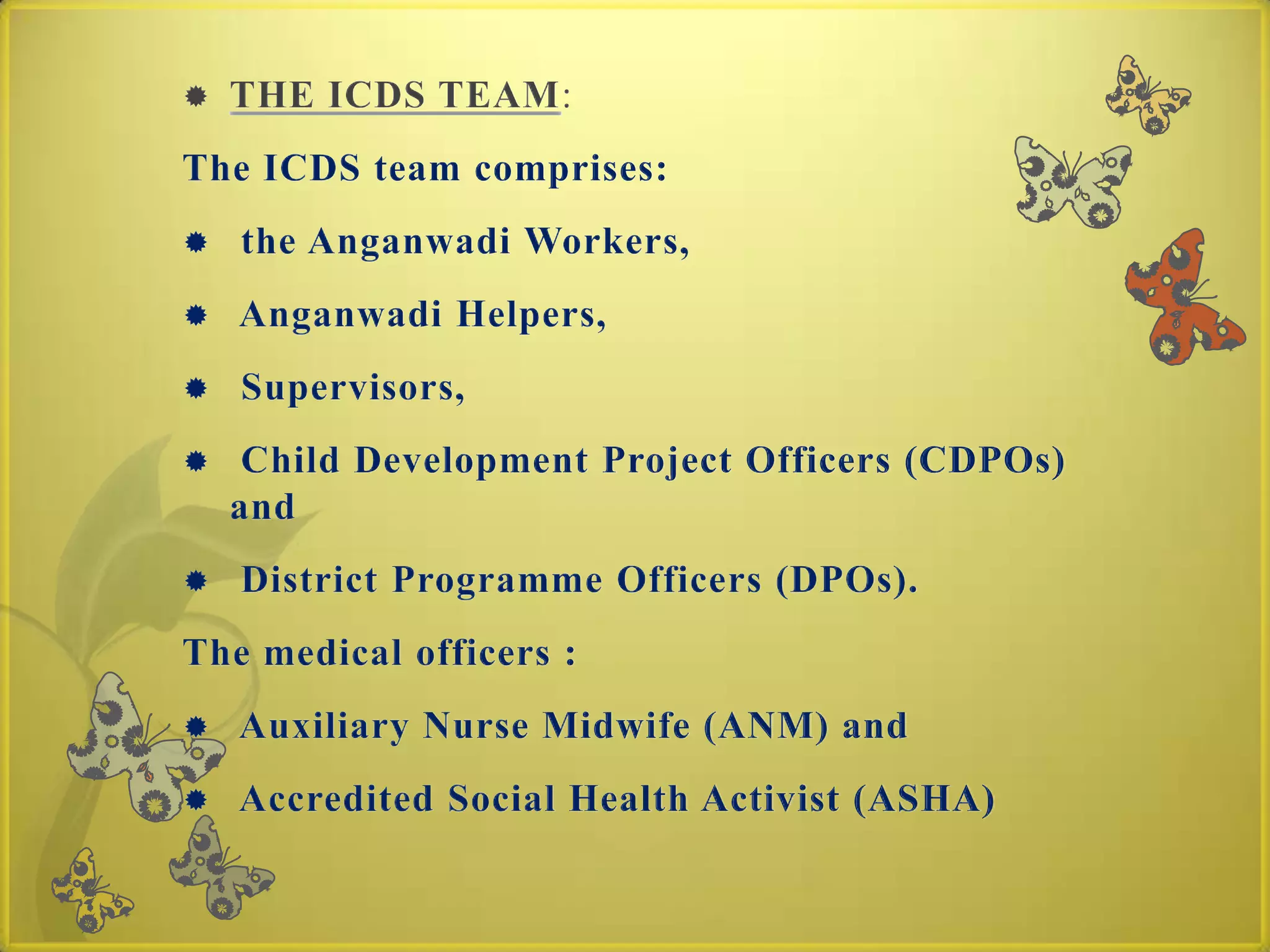 integrated child developmental scheme(ICDS) | PPTX
