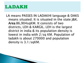 LADAKH by Dr Tsering Lamchung | PPT