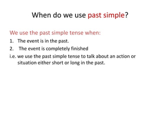 Past Simple | PPTX