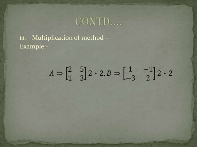presentation on matrix | PPTX