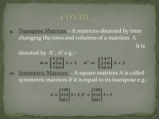 presentation on matrix | PPTX