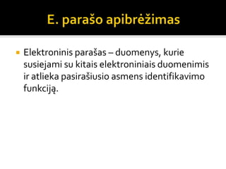 Elektroninis parašas | PPTX