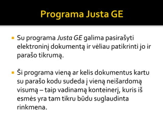 Elektroninis parašas | PPTX