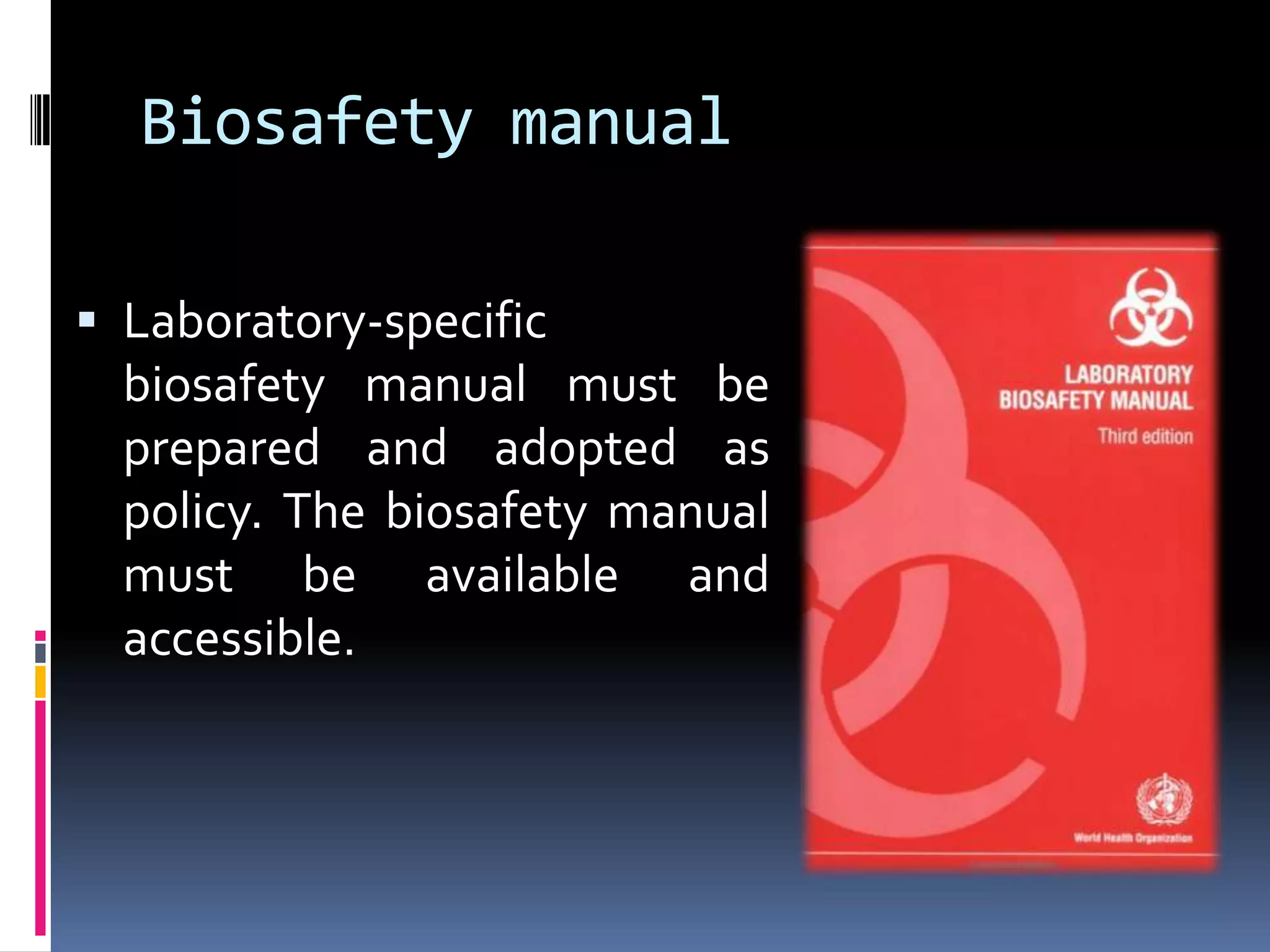 Biosafety and ethics in Molecular biology laboratory | PPTX