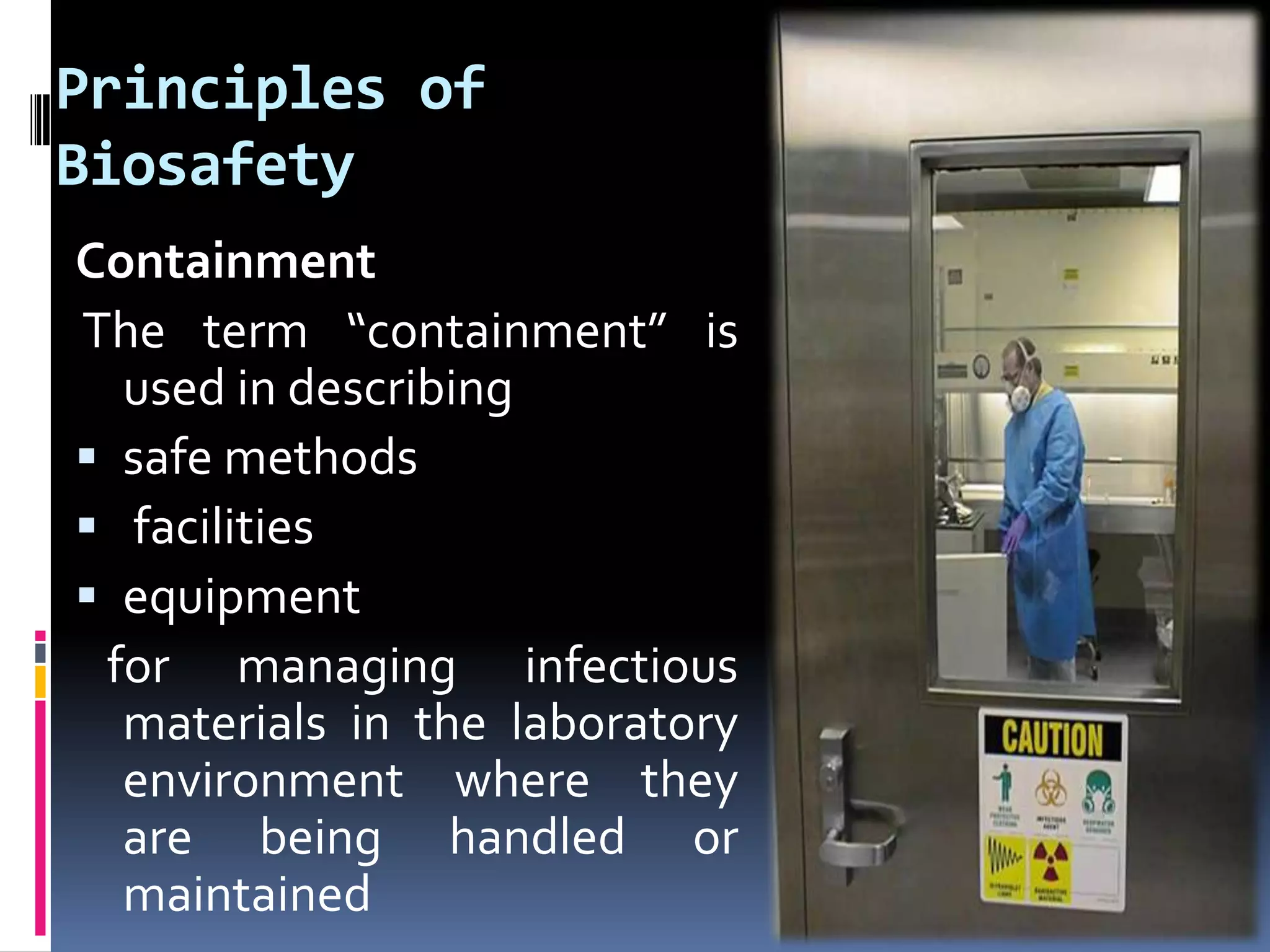 Biosafety and ethics in Molecular biology laboratory | PPTX