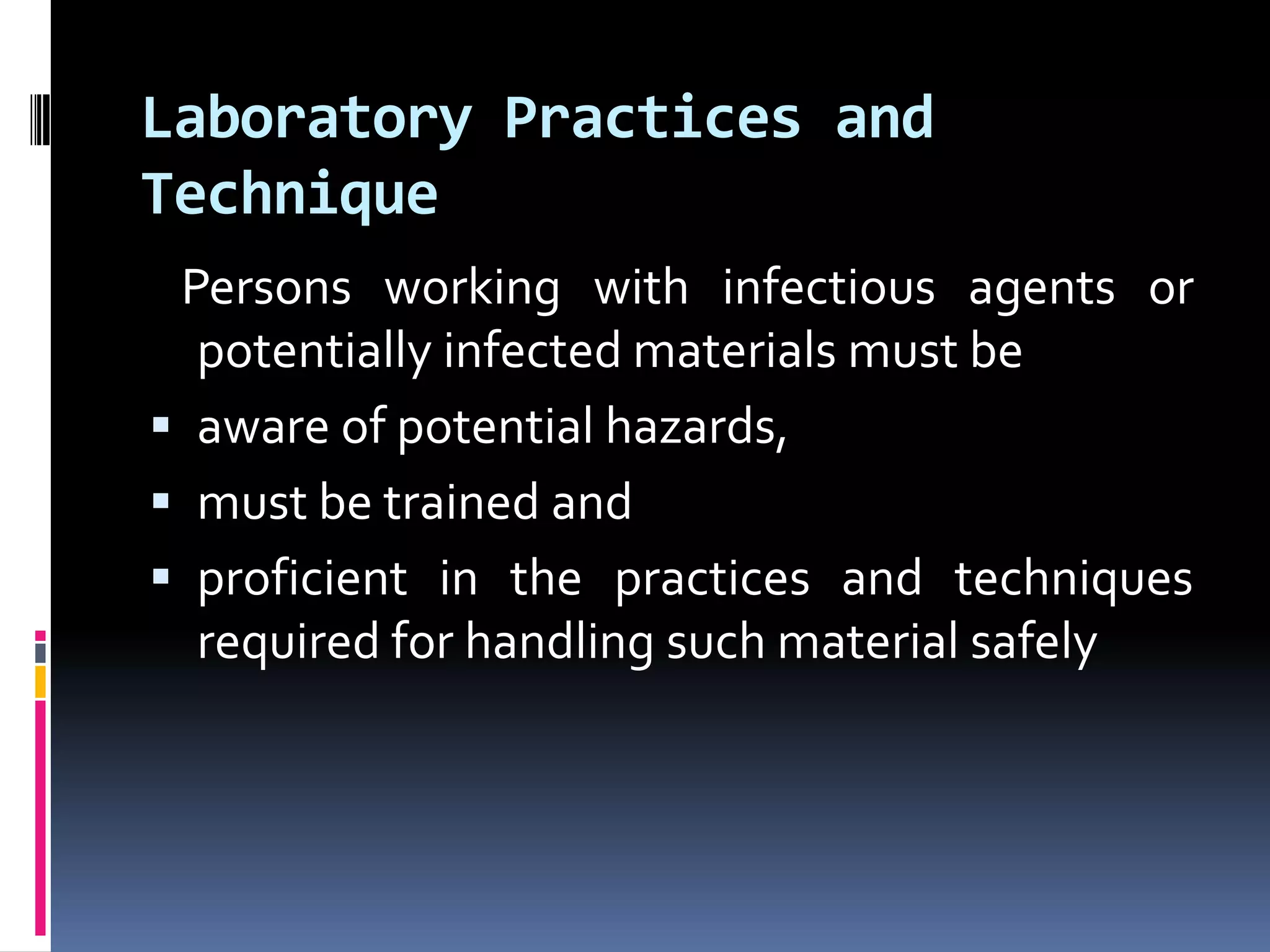 Biosafety and ethics in Molecular biology laboratory | PPTX