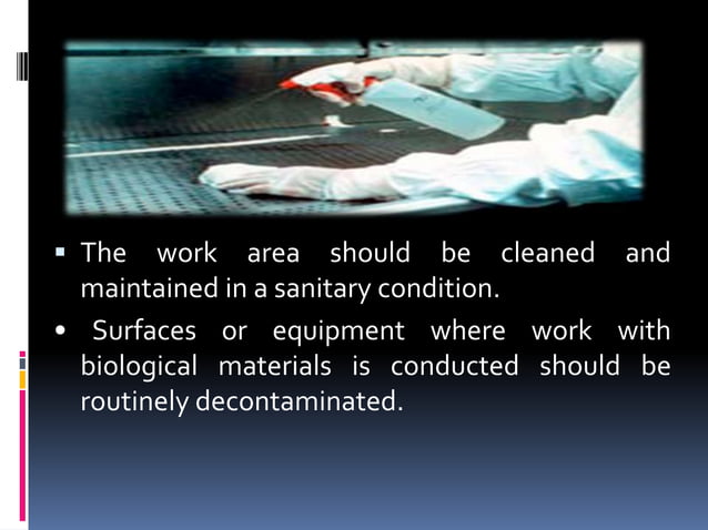 Biosafety and ethics in Molecular biology laboratory | PPTX | First Aid ...