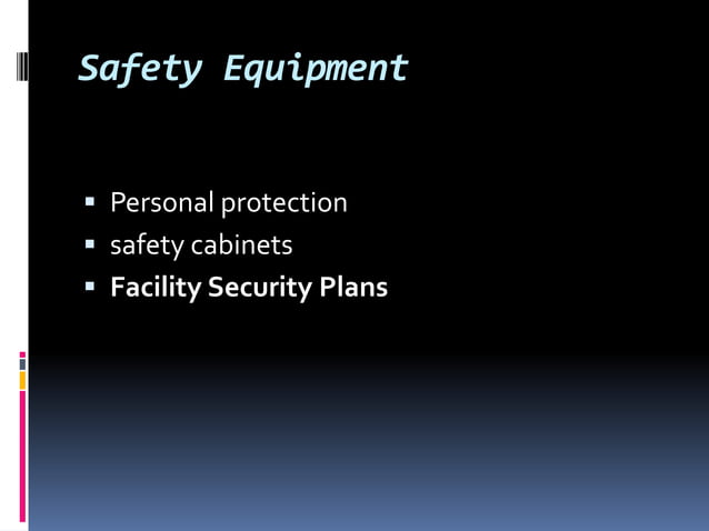 Biosafety and ethics in Molecular biology laboratory | PPTX | First Aid ...