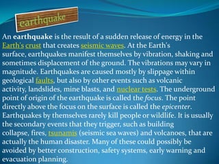 DISASTER AND ITS CAUSES | PPTX