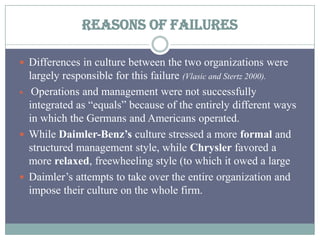 Cultural Conflict and Merger Failure...!!! | PPTX
