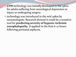 neonatal cerebral function monitoring | PPTX