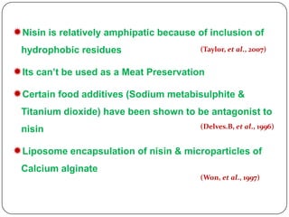 Nisin Biotechnological production and Applications | PPTX