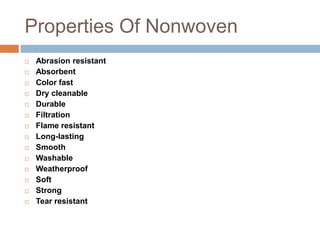 Nonwoven | PPTX