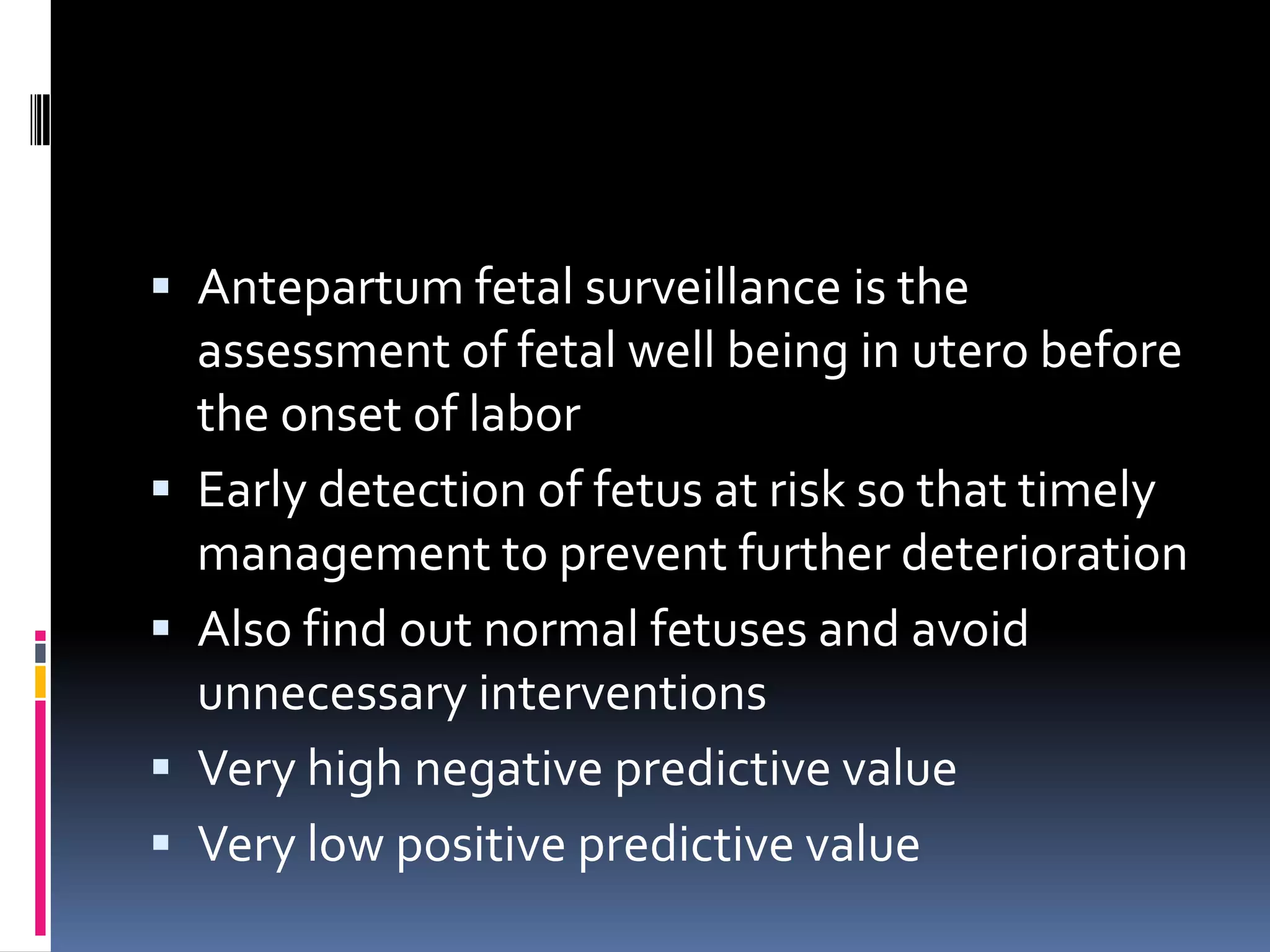 Antenatal fetal surveillance | PPTX