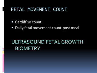 Antenatal fetal surveillance | PPTX