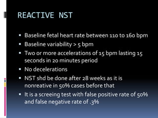 Antenatal fetal surveillance | PPTX